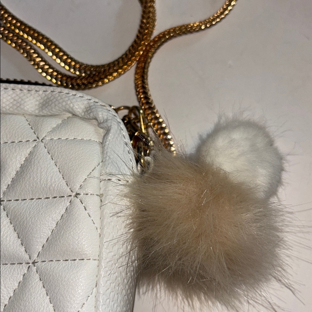 River Island | Bags | River Island White Quilted Bag Gold Accents ...